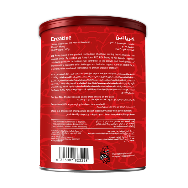 RED REX CREATINE 5000MG FLAVORED – Big Ramy Labs Egypt