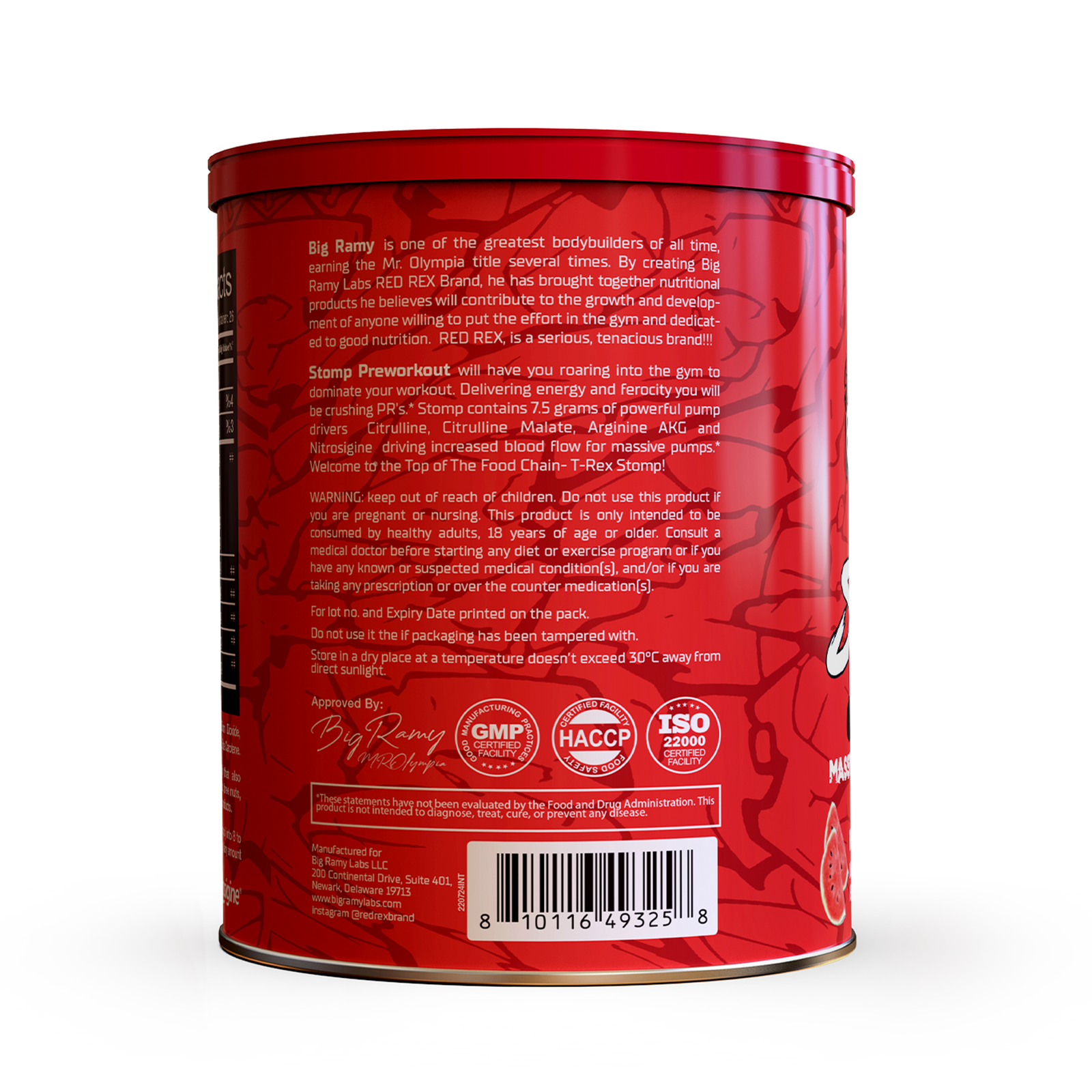 RED REX STOMP PREWORKOUT